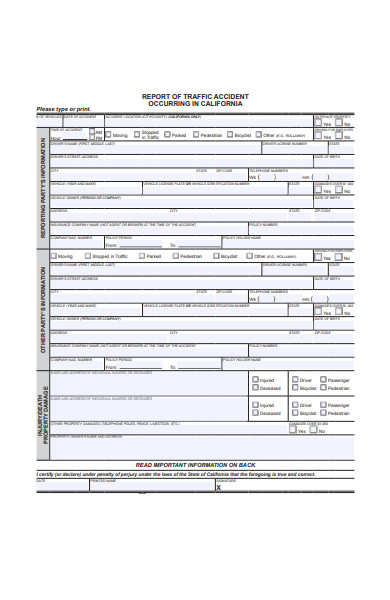 FREE 32+ Accident Forms in PDF | MS Word | XLS