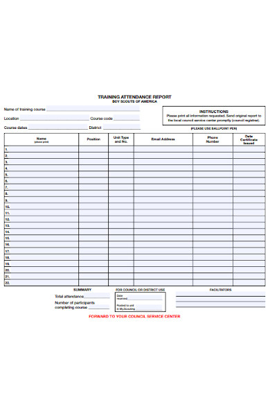 FREE 46+ Training Form Samples, PDF, Word, Google Docs, Excel