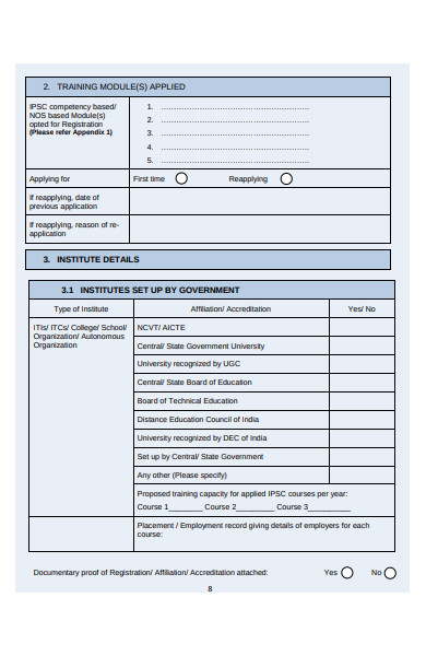 FREE 46+ Training Form Samples, PDF, Word, Google Docs, Excel