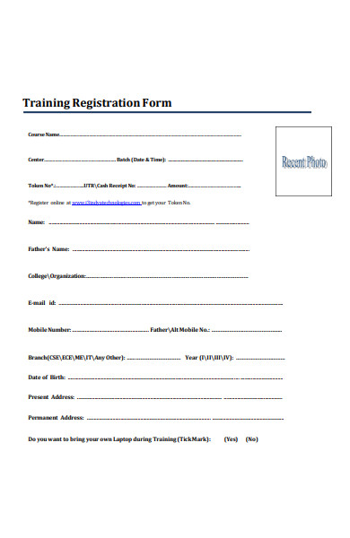 FREE 46+ Training Form Samples, PDF, Word, Google Docs, Excel