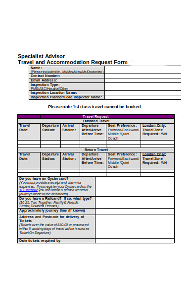 FREE 34+ Accommodation Request Forms in PDF | MS Word | Excel