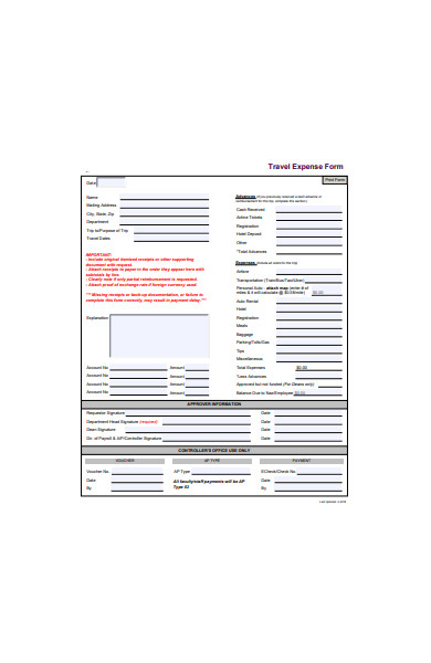 FREE 33+ Expenses Forms in PDF | Ms Word | XLS