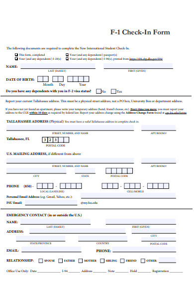 FREE 50+ Check-In Forms in PDF | MS Word