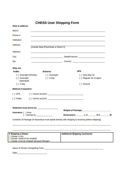 FREE 37+ Shipping Forms in PDF | MS Word | XLS