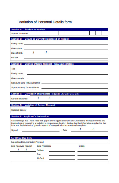 FREE 42+ Personal Forms in PDF | MS Word | Excel