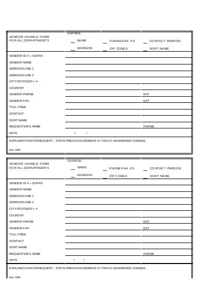 FREE 36+ Vendor Form Samples, PDF, MS Word, Google Docs, Excel