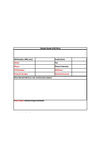FREE 32+ Vendor Forms in PDF | MS Word | Excel