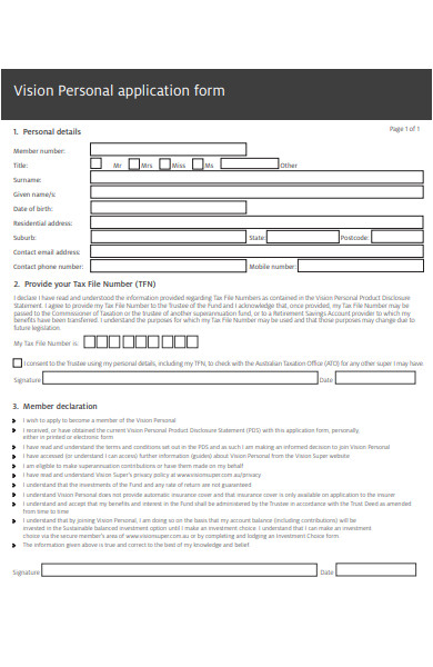 FREE 42+ Personal Forms in PDF | MS Word | Excel