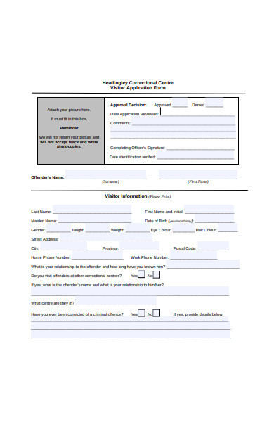 FREE 36+ Visitors Form Samples, PDF, MS Word, Google Docs, Excel