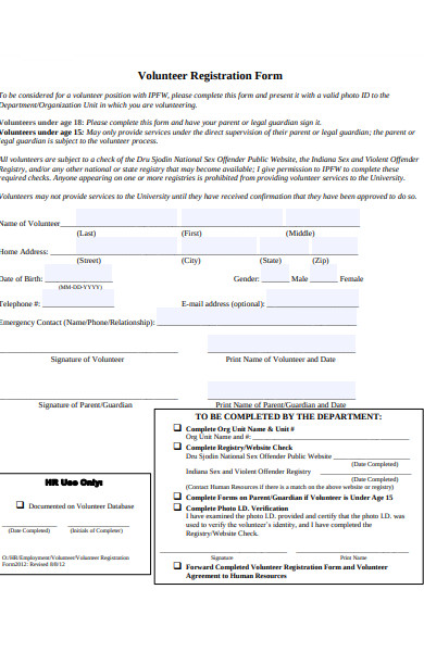 FREE 30+ Volunteer Registration Forms in PDF | MS Word