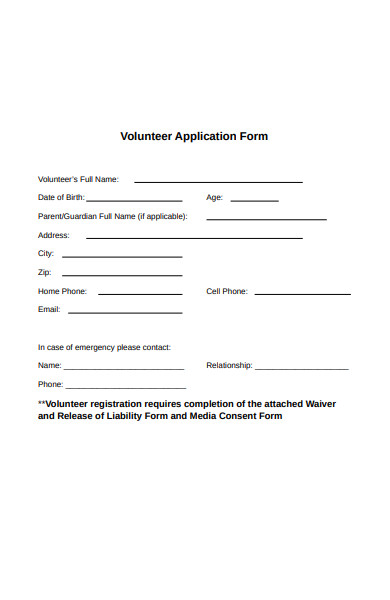 FREE 30+ Volunteer Registration Forms in PDF | MS Word