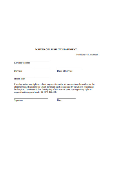 FREE 51+ Waiver Forms in PDF | MS Word | Excel