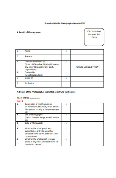 FREE 56+ Contest Registration Form Samples, PDF, MS Word, Google Docs ...