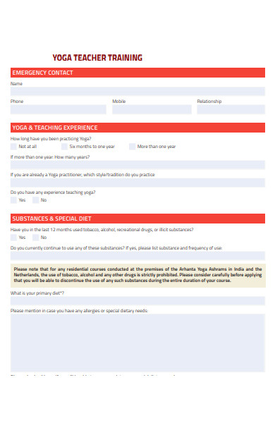 FREE 46+ Training Form Samples, PDF, Word, Google Docs, Excel