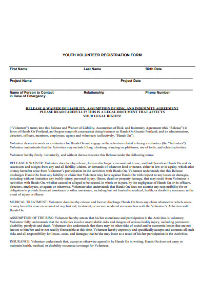 FREE 30+ Volunteer Registration Forms in PDF | MS Word