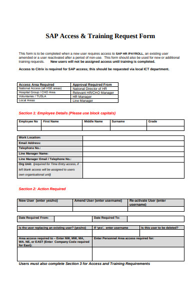 FREE 37+ Training Request Forms in PDF | Ms Word