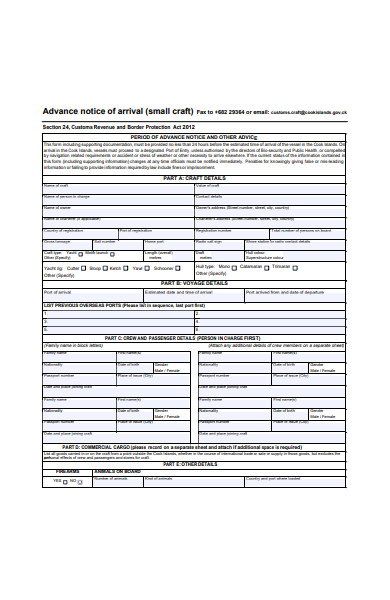 FREE 29+ Arrival Form Samples, PDF, MS Word, Google Docs