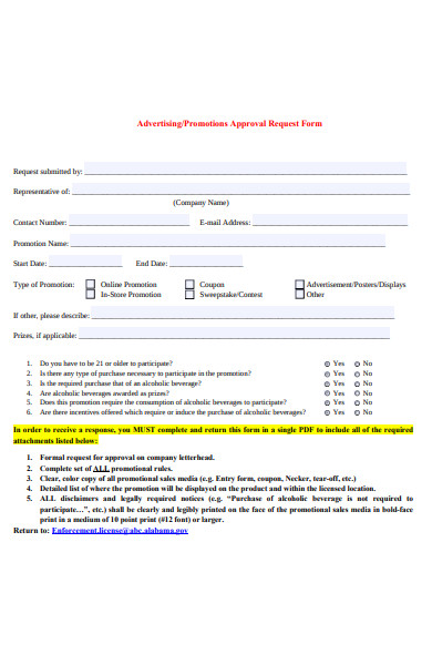 FREE 40+ Advertising Request Forms in PDF | MS Word