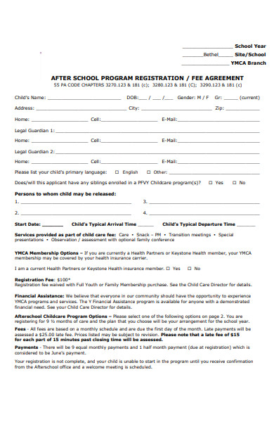 FREE 49+ Childcare Registration Forms in PDF | Ms Word