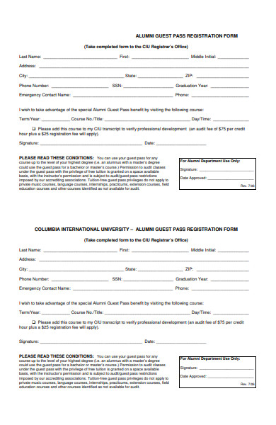 FREE 40+ Alumni Registration Forms in PDF | MS Word
