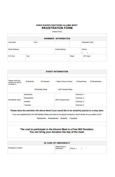 FREE 40+ Alumni Registration Forms in PDF | MS Word