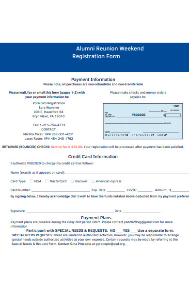 FREE 40+ Alumni Registration Forms in PDF | MS Word