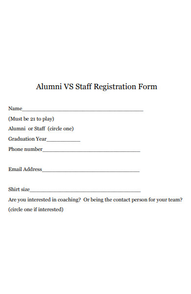 FREE 40+ Alumni Registration Forms in PDF | MS Word