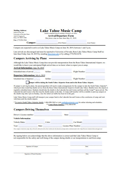 FREE 29+ Arrival Form Samples, PDF, MS Word, Google Docs