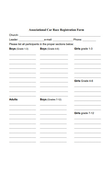 FREE 50+ Race Registration Form in PDF | Ms Word