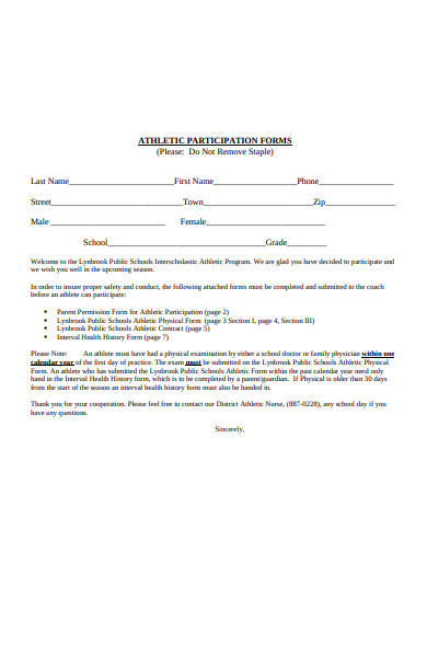 FREE 50+ Participation Forms in PDF | MS Word