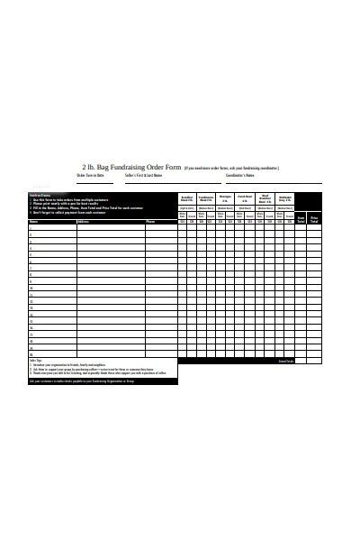 FREE 32+ Fundraising Order Forms in PDF | MS Word | XLS