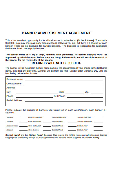FREE 20+ Advertising Agreement Forms in PDF | Ms Word