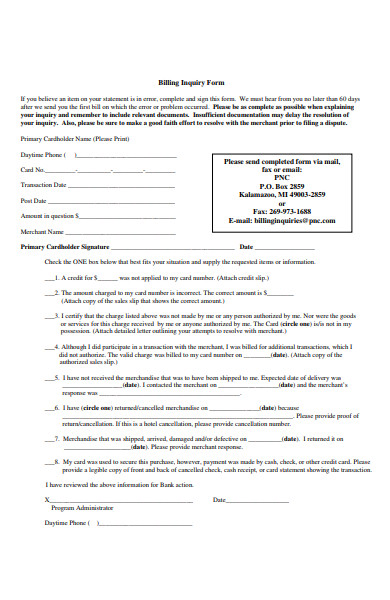 FREE 50+ Inquiry Forms in PDF | MS Word (doc.)