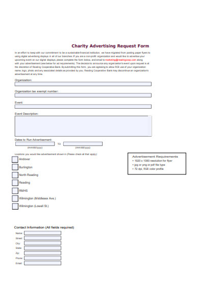 FREE 40+ Advertising Request Forms in PDF | MS Word