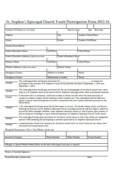FREE 50+ Participation Forms in PDF | MS Word