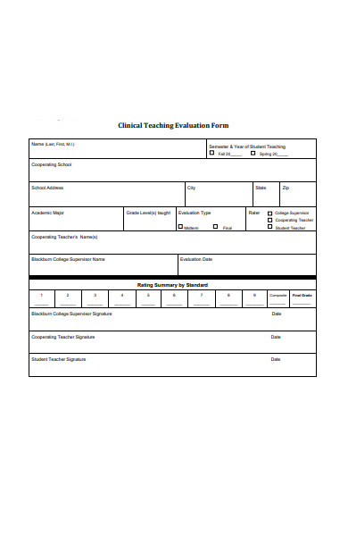 FREE 32+ Teachers Evaluation Forms in PDF | Ms Word