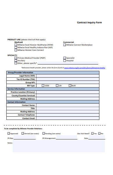 FREE 50+ Inquiry Forms in PDF | MS Word (doc.)