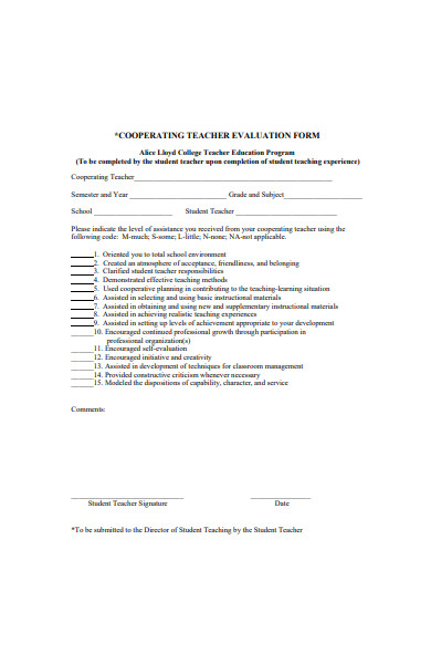 FREE 32+ Teachers Evaluation Forms in PDF | Ms Word
