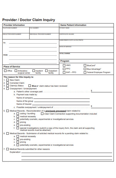 FREE 50+ Inquiry Forms in PDF | MS Word (doc.)