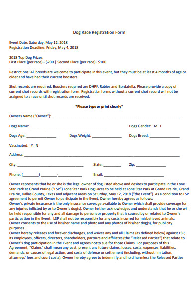FREE 50+ Race Registration Form in PDF | Ms Word