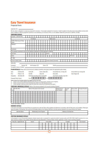 FREE 25+ Insurance Forms in PDF | MS Word
