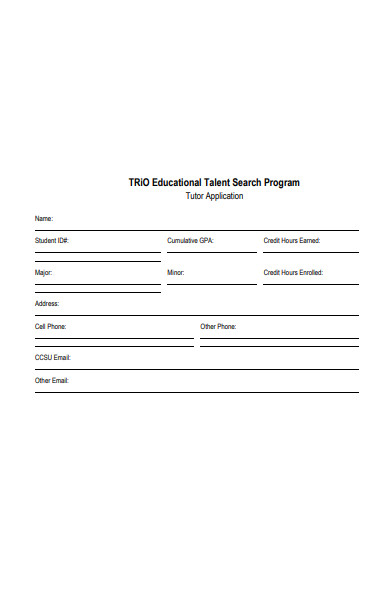 FREE 31+ Tutor Application Forms in PDF | MS Word