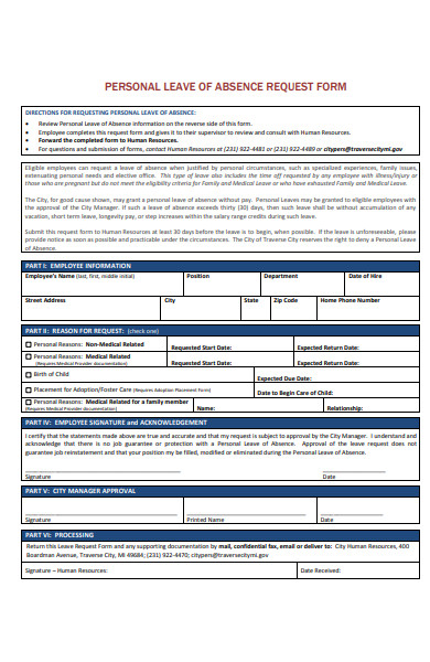 FREE 23+ Employee Leave Request Forms in PDF | MS Word| XLS