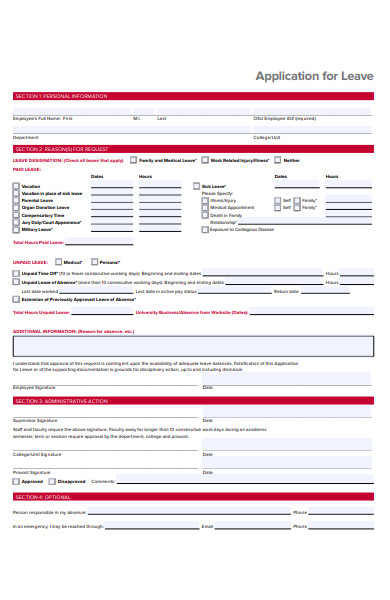 FREE 23+ Employee Leave Request Forms in PDF | MS Word| XLS