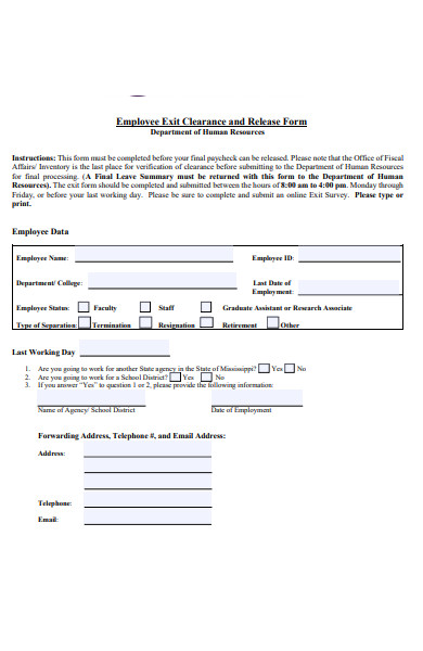 FREE 29+ Employee Resignation Form Samples, PDF, MS Word, Google Docs