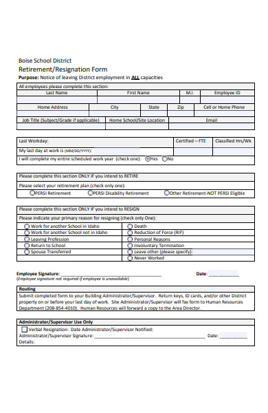 FREE 29+ Employee Resignation Form Samples, PDF, MS Word, Google Docs