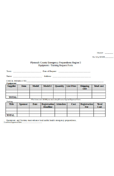 FREE 37+ Training Request Forms in PDF | Ms Word