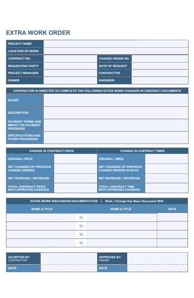 FREE 50+ Work Order Forms in PDF | MS Word (.doc)