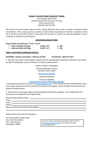 FREE 40+ Advertising Request Forms in PDF | MS Word