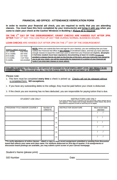 FREE 30+ Attendance Verification Forms in PDF | MS Word